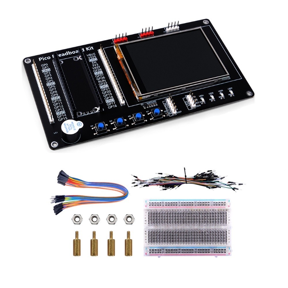 Raspberry Pi Pico Gpio Expansion Board Integrated Breadboard Buzzer Led Diode Circuit Experiment