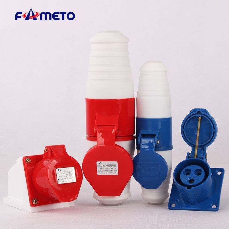 Industrial plug socket concealed and exposed waterproof connector 3-pin ...