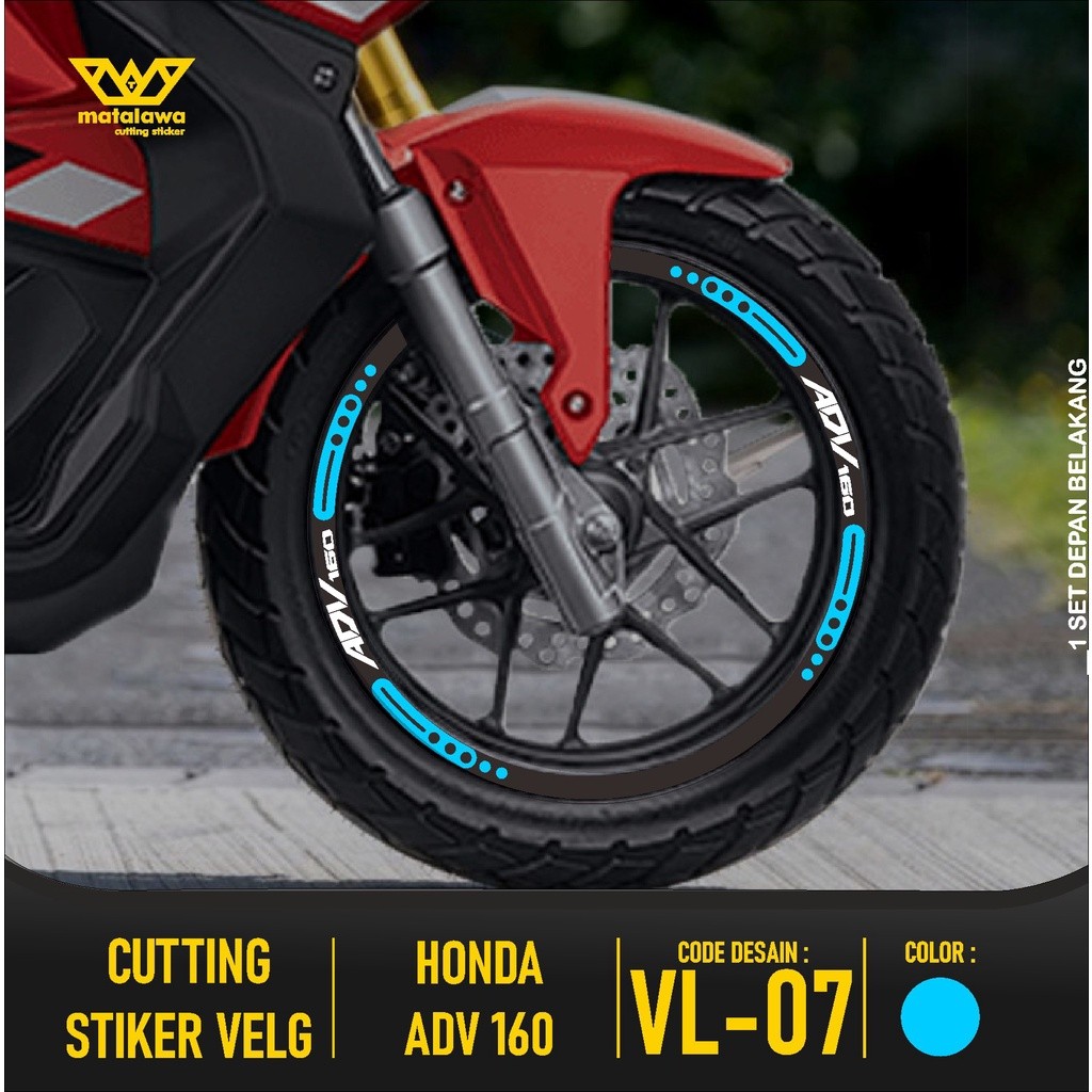 Honda ADV 160 New Racing Rim Cutting Stickers List of Custom Variations ...