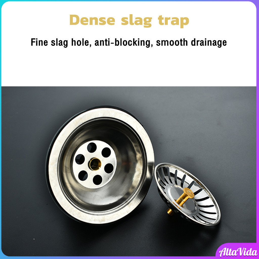 Alta Kitchen double sink deodorizing drain pipe fittings washing dishes ...