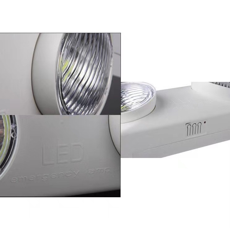 LED Wall Mounted 2*3W Emergency Light Twin Dual Eye Rechargeable Light ...