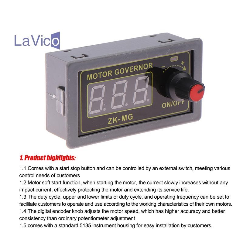 [LaVico] Motor Controller PWM Adjustable Speed Digital Display Encoder ...