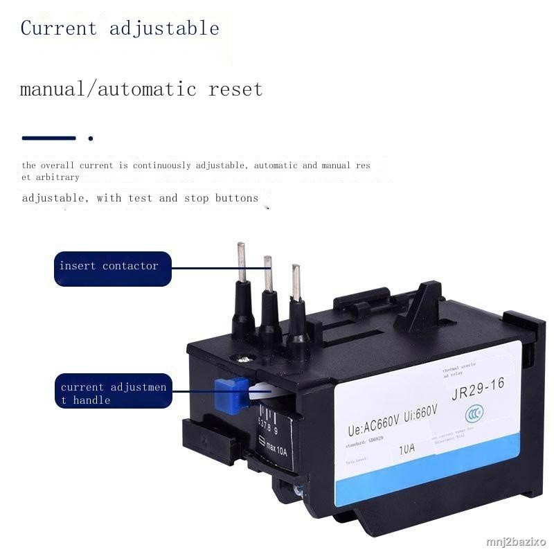 JR29 thermal overload relay protector three-phase 380v current ...