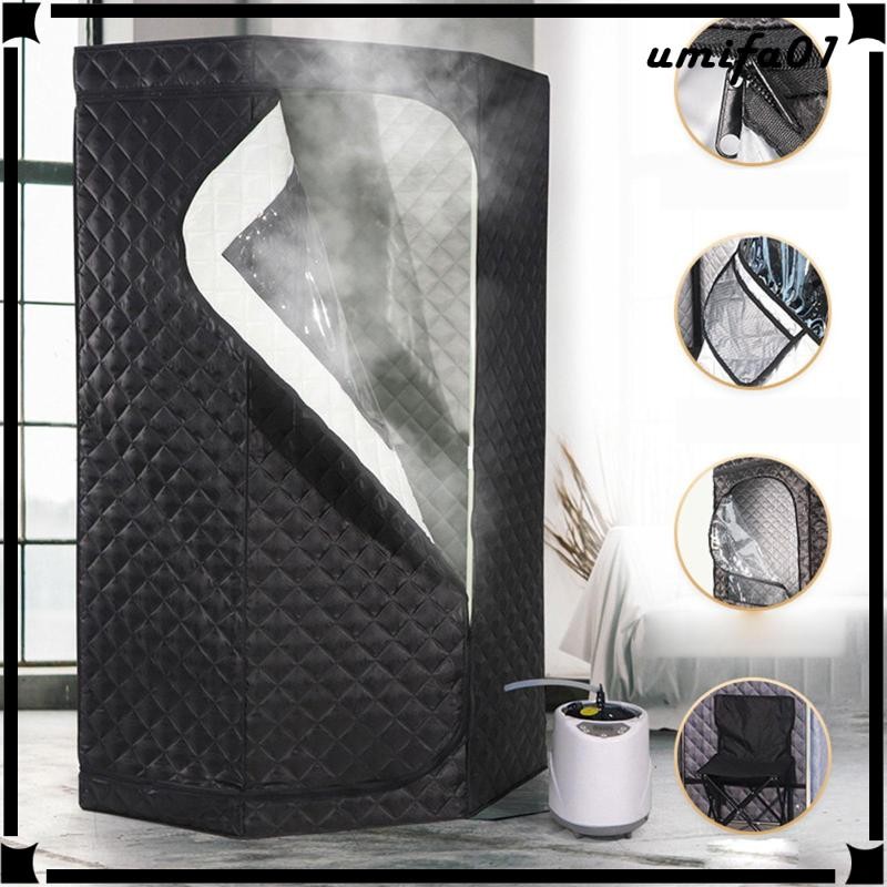 [ Portable Steam Sauna Sauna Box Removable Transparent Window Time and ...