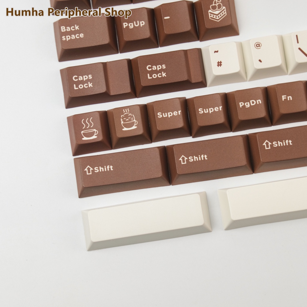 Humha Tiramisu keycap 166 keys PBT material Dye-Sublimation Cherry ...