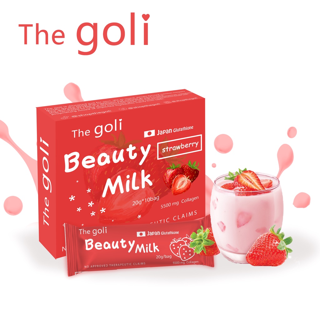 Thegoli Beauty Milk Premium Japanese Glutathione Strawberry Collagen ...