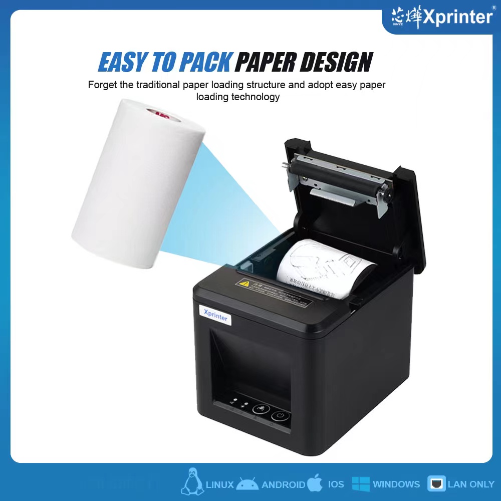 Xprinter T80A 80mm Thermal Receipt Printer Auto-cutter Kitchen ...