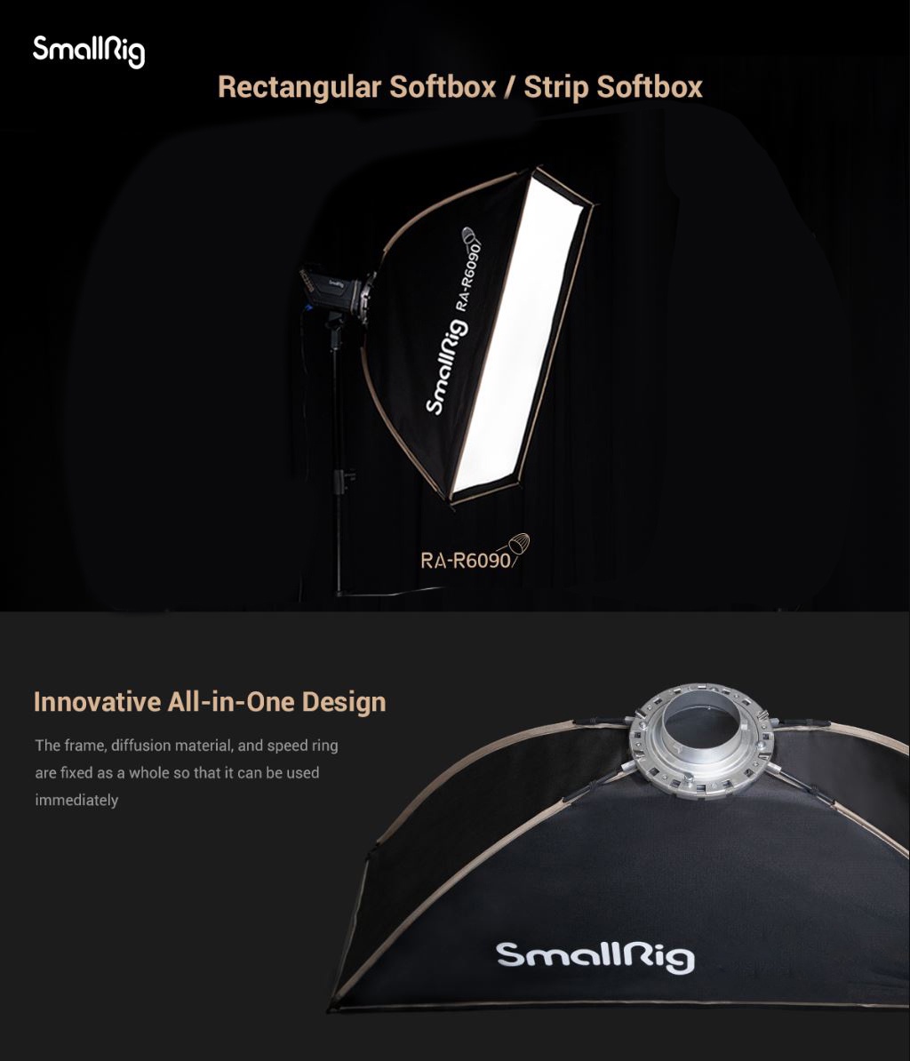 SmallRig RA-R6090 60 x 90cm Rectangular Umbrella Style Softbox with ...