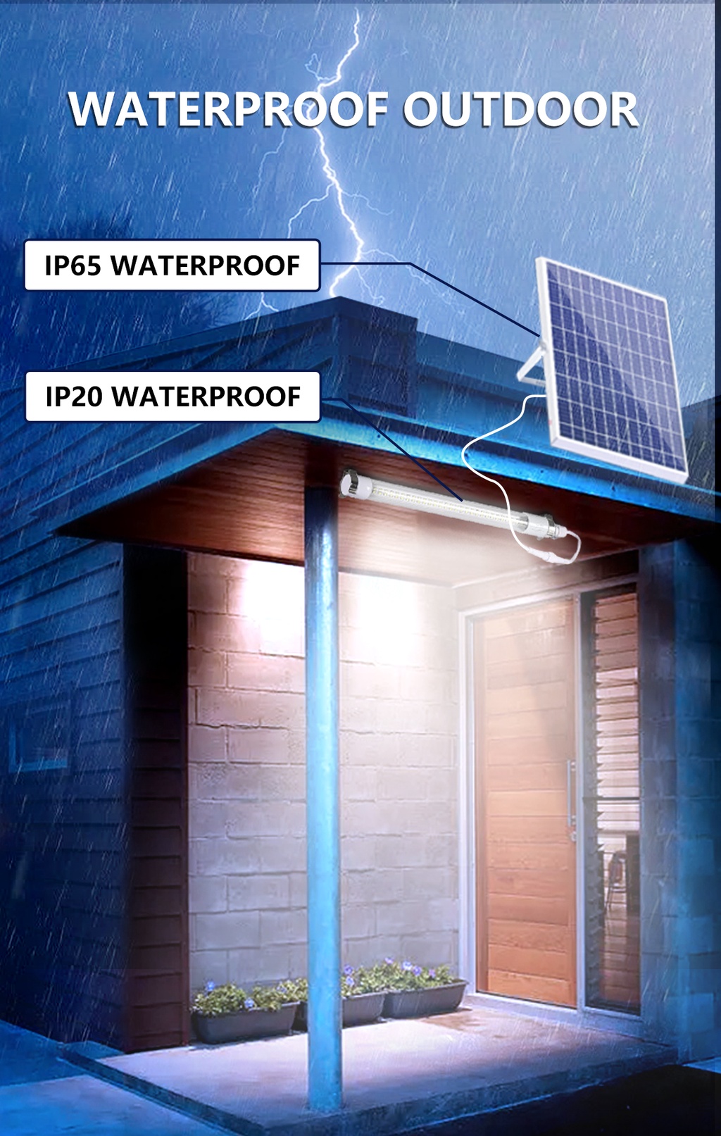 NSS solar light tube 20W 40W 60W 100W solar lights outdoor waterproof ...