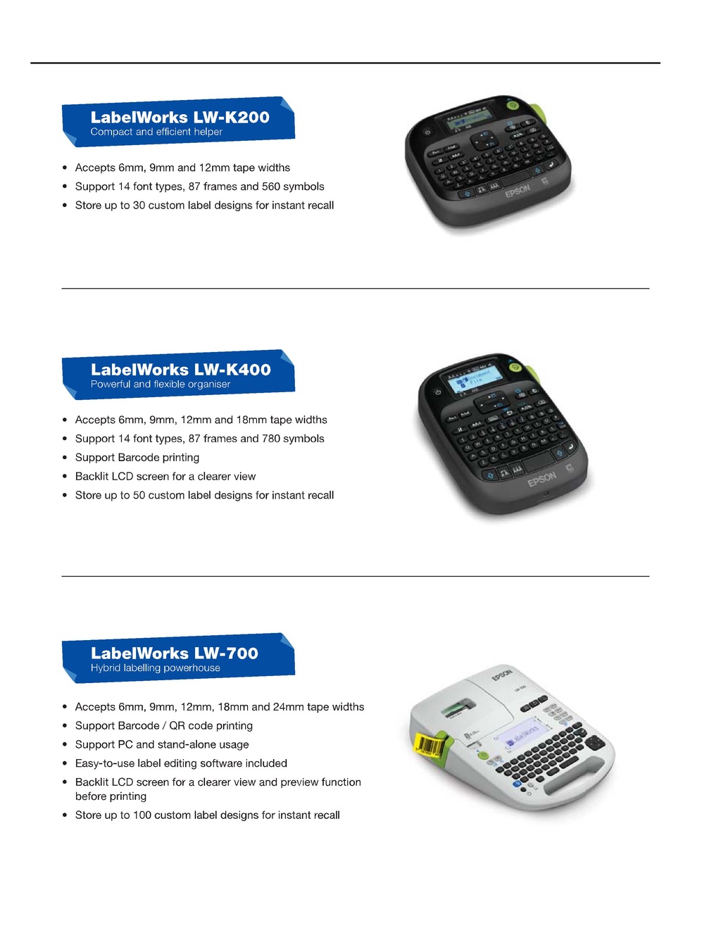 Epson LabelWorks LW-700 PC-Connectable Label Printer LW 700 LW700 ...