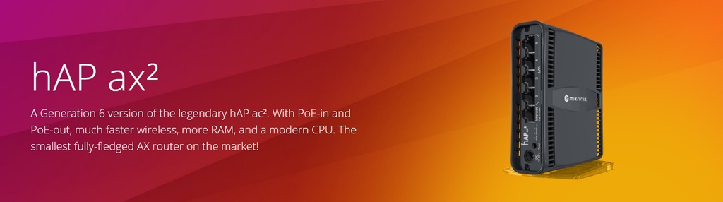 MikroTik hAP ax2 Wi-Fi 6 Managed Router - 5 Ports, Ax1800 Wi-Fi ...