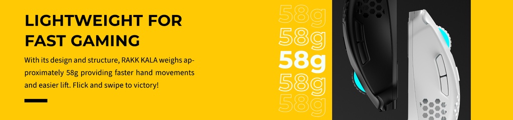 RAKK KALA Wireless Gaming Mouse | 3370 Sensor | RGB | Kailh GM 8.0 ...