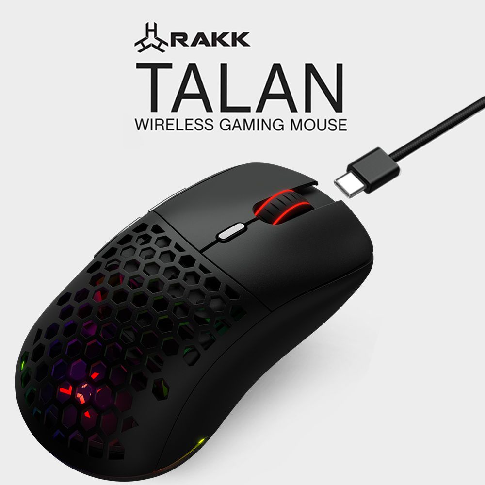 RAKK TALAN Wireless Gaming Mouse|Rechargeable | 100-16000 Max DPI ...