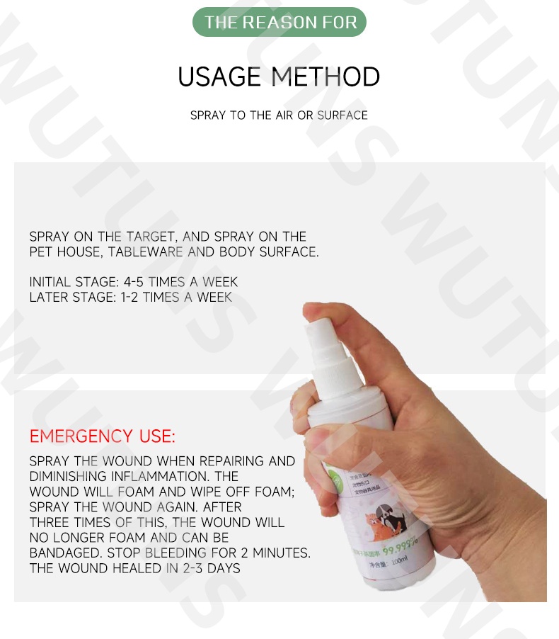 WUTUNS Wound spray for dogs cats Heal fresh wounds, Dry wounds, Fungal ...