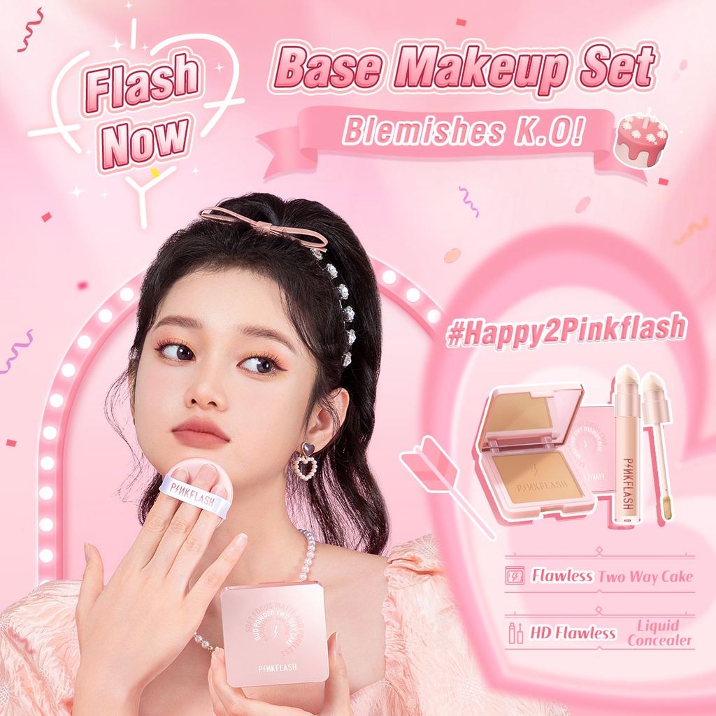 PINKFLASH 2nd Anniversary Makeup Set Waterproof Liquid Conceale Mask ...