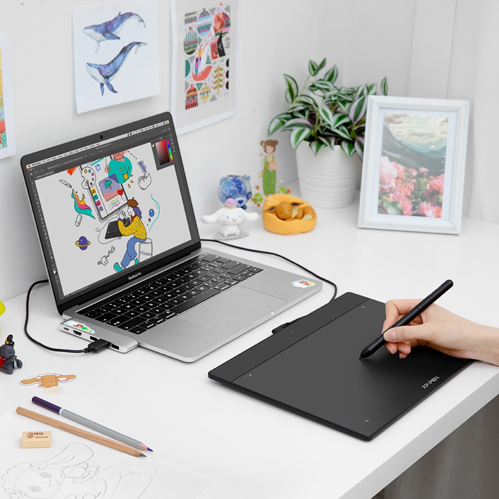 XPPen Deco Fun Drawing Tablet Graphic Tablet Support Android Device Pen ...