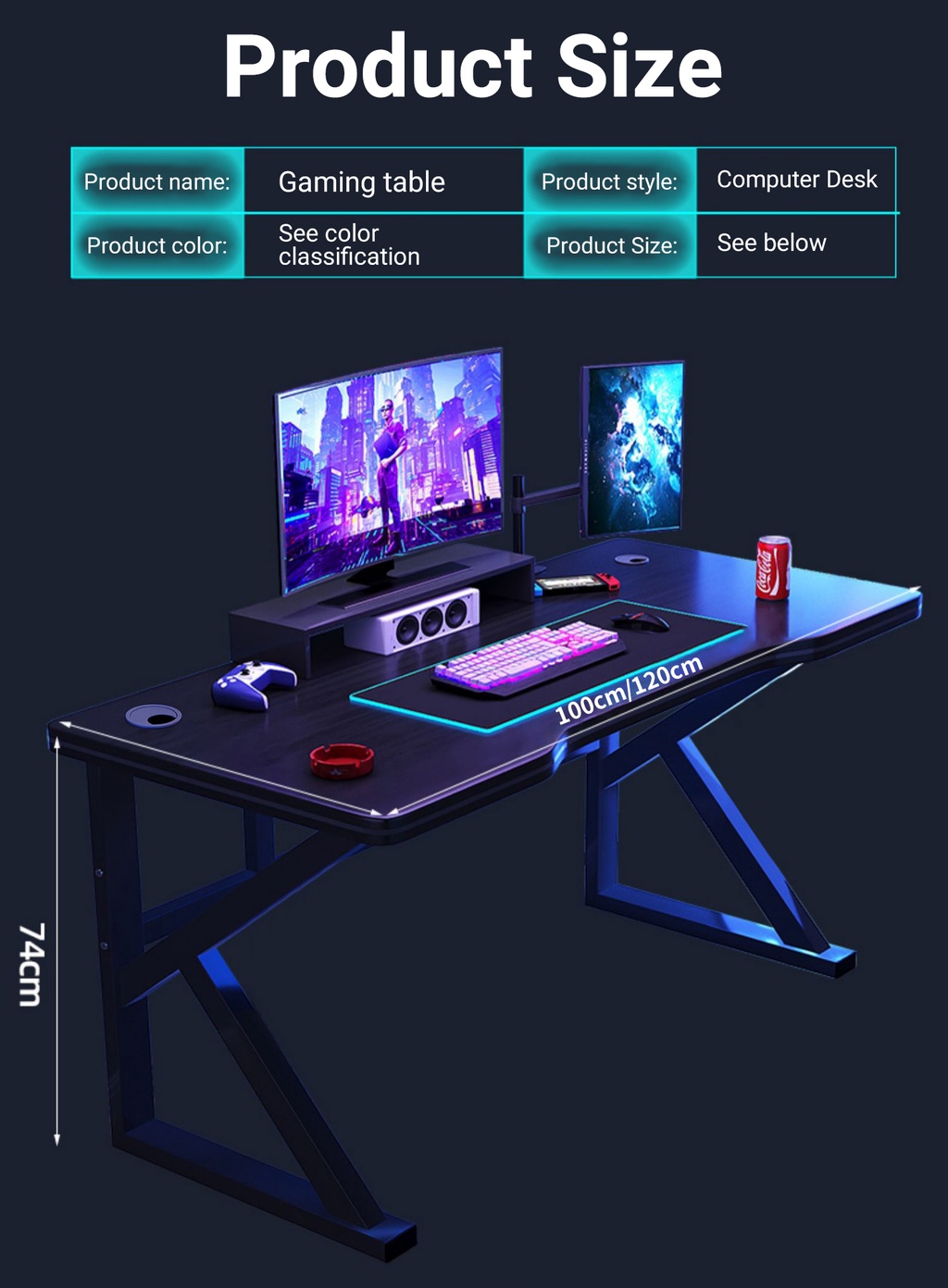 Desktop computer desk Multi functional office desk Home adult learning ...
