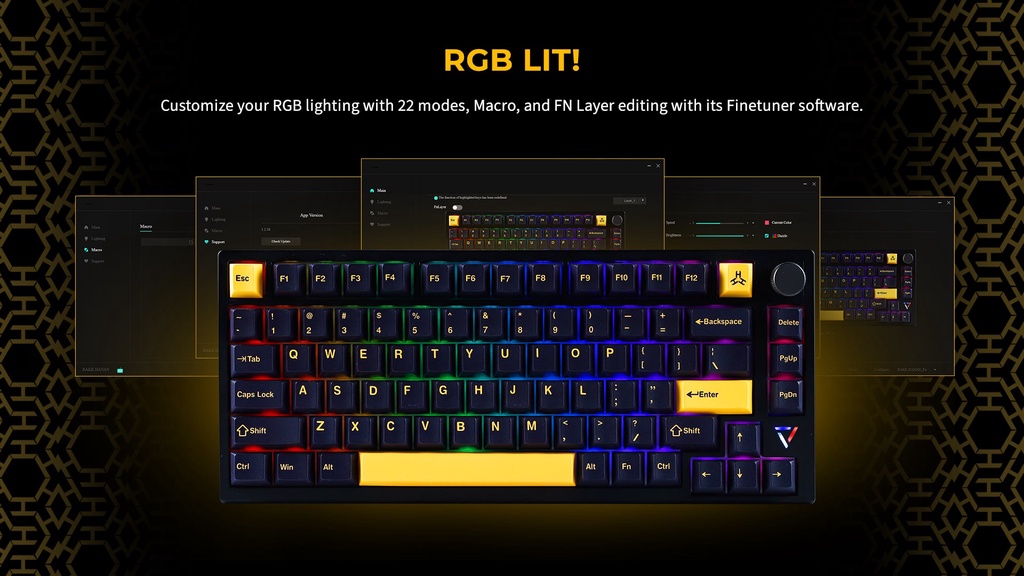 EasyPC | RAKK HANAN 75% 81 Keys Gasket-mount Mechanical Keyboard + RAKK ...