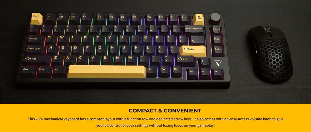 EasyPC | RAKK HANAN 75% 81 Keys Gasket-mount Mechanical Keyboard + RAKK ...