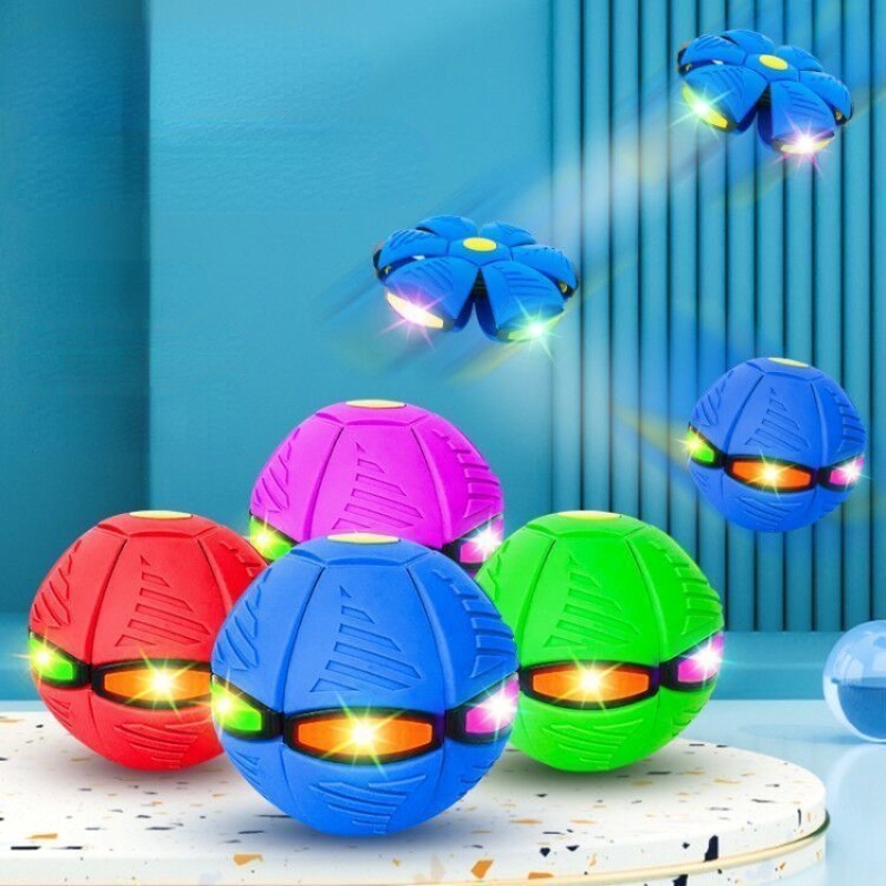 LED Flying UFO Flat Throw Disc Ball With LED Light Toy Kid Outdoor ...