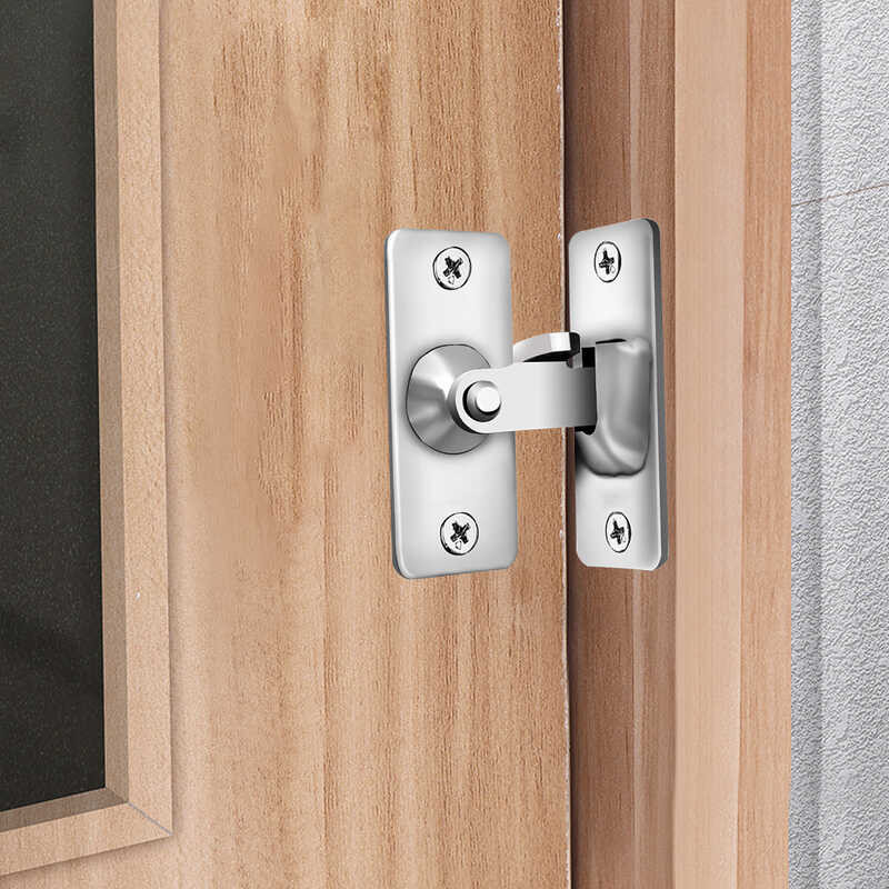 Stainless Hasp Latch Door Lock Furniture Right Angle Sliding Hardware ...
