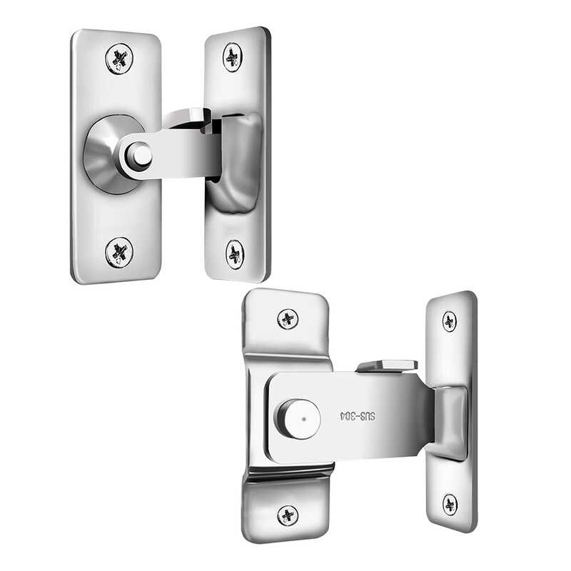 Stainless Hasp Latch Door Lock Furniture Right Angle Sliding Hardware ...
