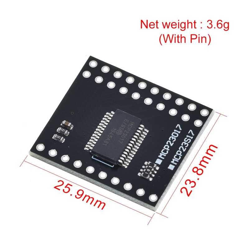 MCP23017 Bidirectional 16 bit I/O Expansion Module I2C/IC Serial Interface I2C to IO Port Modul ...