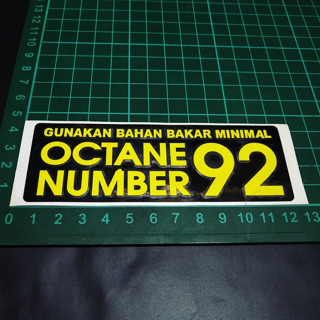 Cutting Sticker Octane Number 92 12x4cm - UniTop