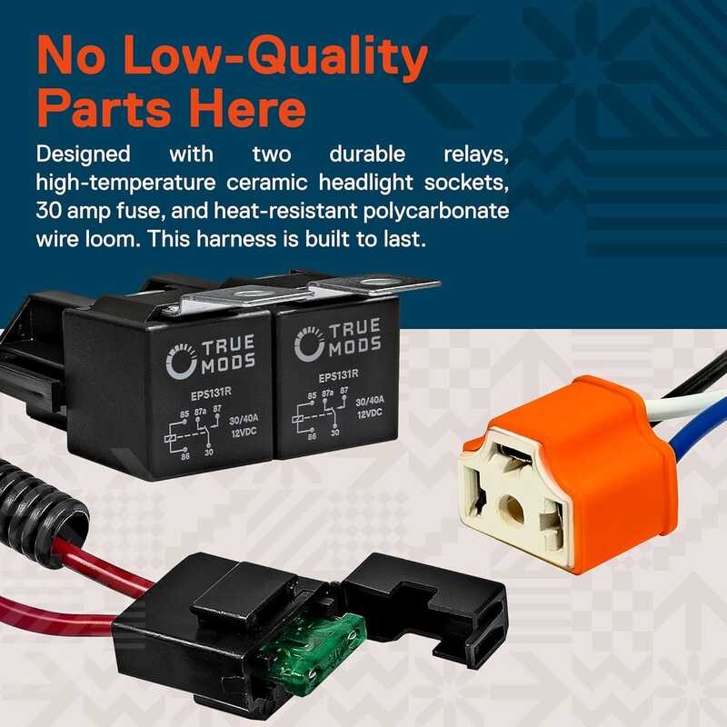 H6054 True Mods LED headlight harness [negative switch conversion ...