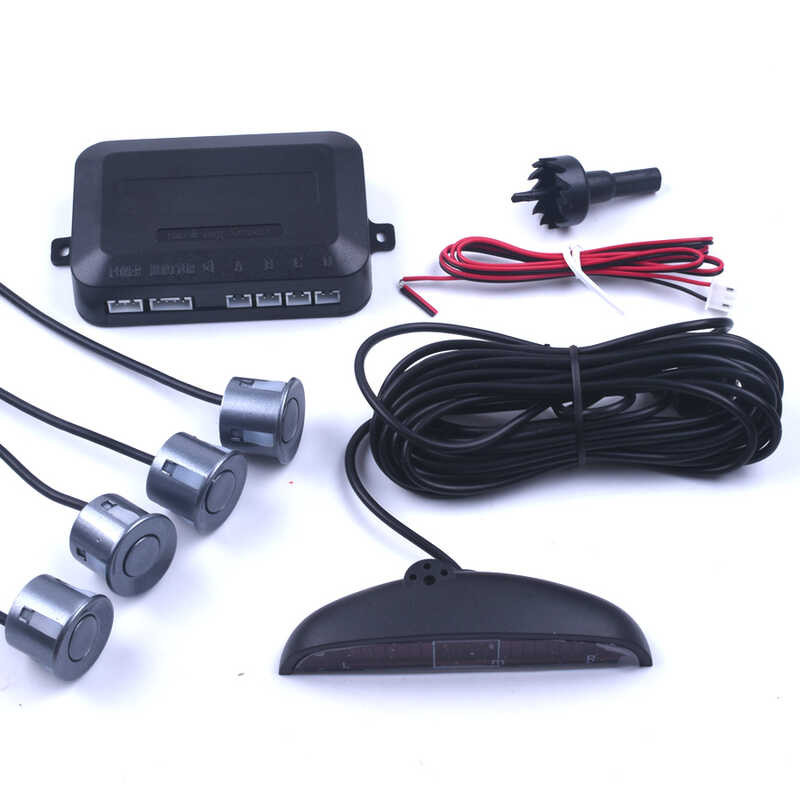Auto Parktronic LED Sensor With 4 Sensors Reverse Backup Car Parking ...