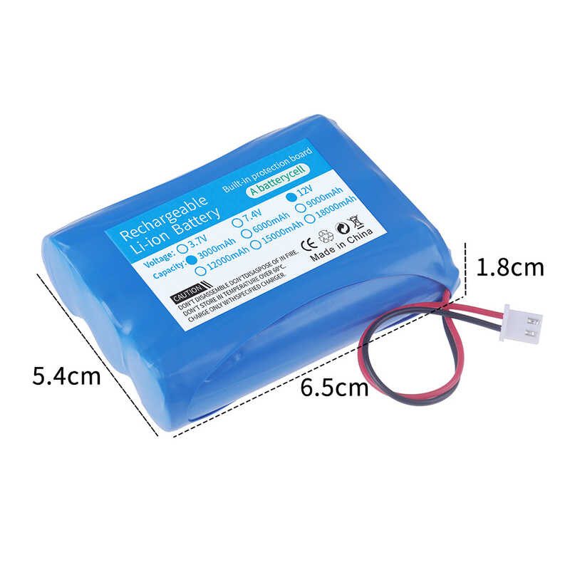 12V 3000MAH 870c 6000/ 8000mah lithium-ion Battery pack 3s 12.6V 11.1v ...