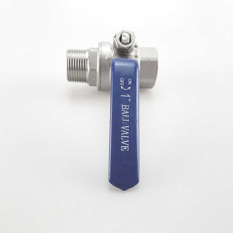 304 stainless steel two-piece inner and outer thread ball valve, inner ...