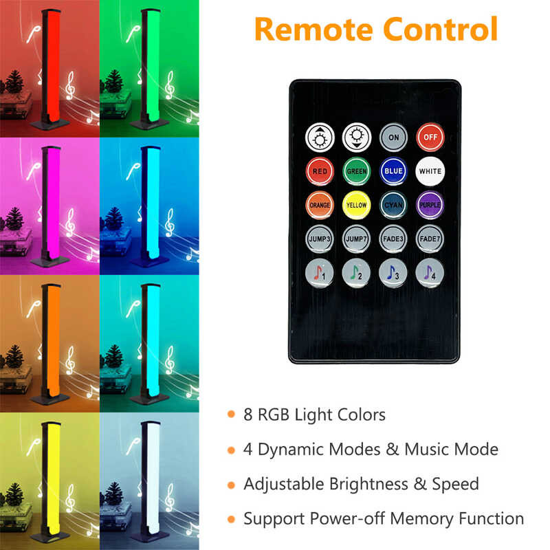 LED USB Bar RGB Color Changing TV Backlight Remote Symphony Atmosphere ...