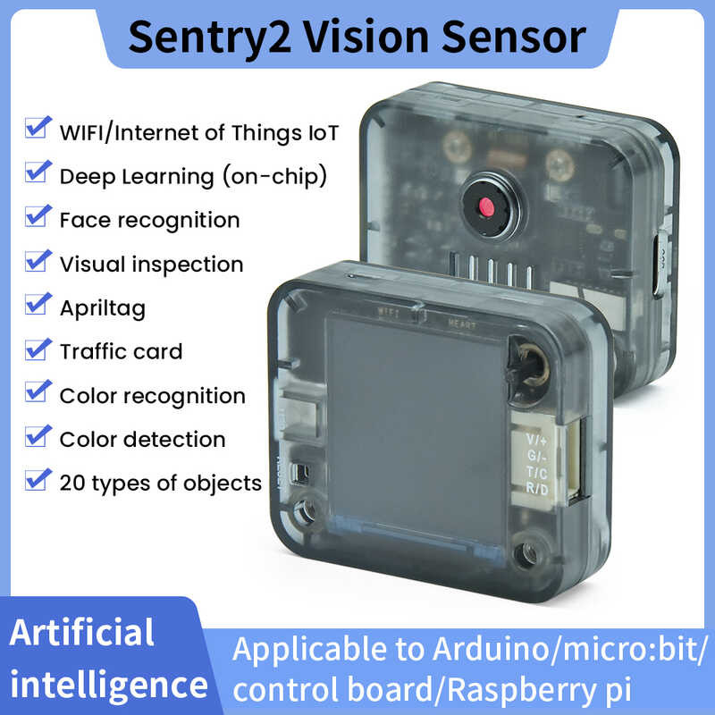 Sentry1&2 Keyestudio Vision Sensor for Arduino /Micro;Bit/Raspberry Pi Wide Aperture Camera port ...