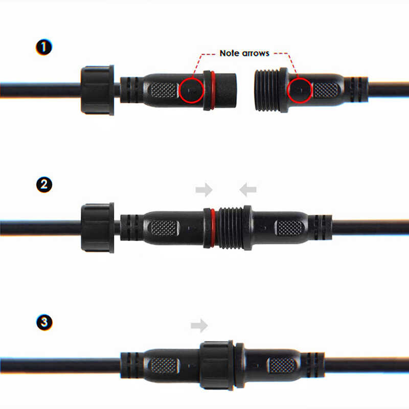 LED Way Splitter Ip67 Waterproof 2 Pin Connector DC 5V 12V Y Shape Male ...