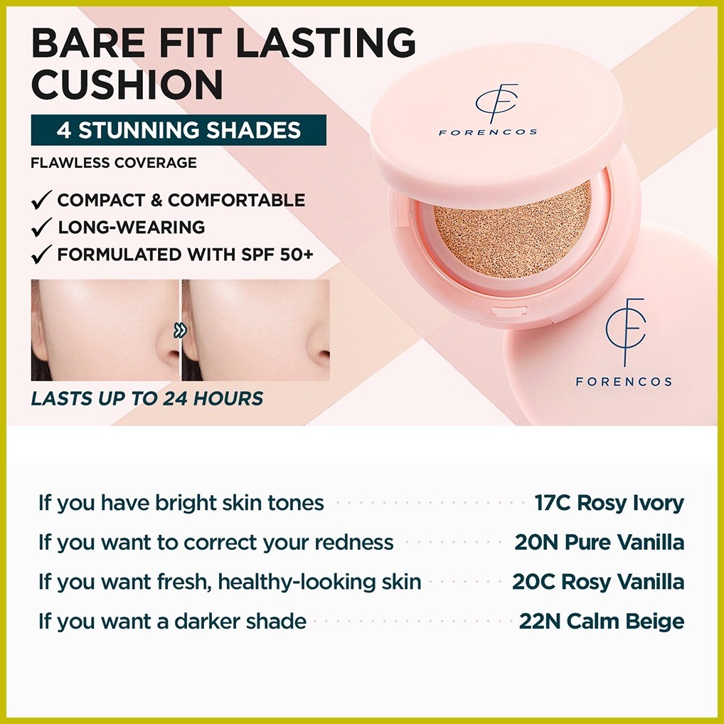 FORENCOS Bare Fit Lasting Cushion 15g x 2ea - UniTop