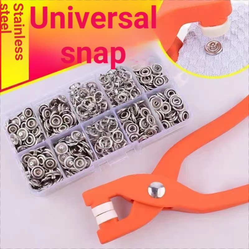 50 Sets Snap Fasteners Kit Tool, Metal Snap Buttons Rings with Fastener ...