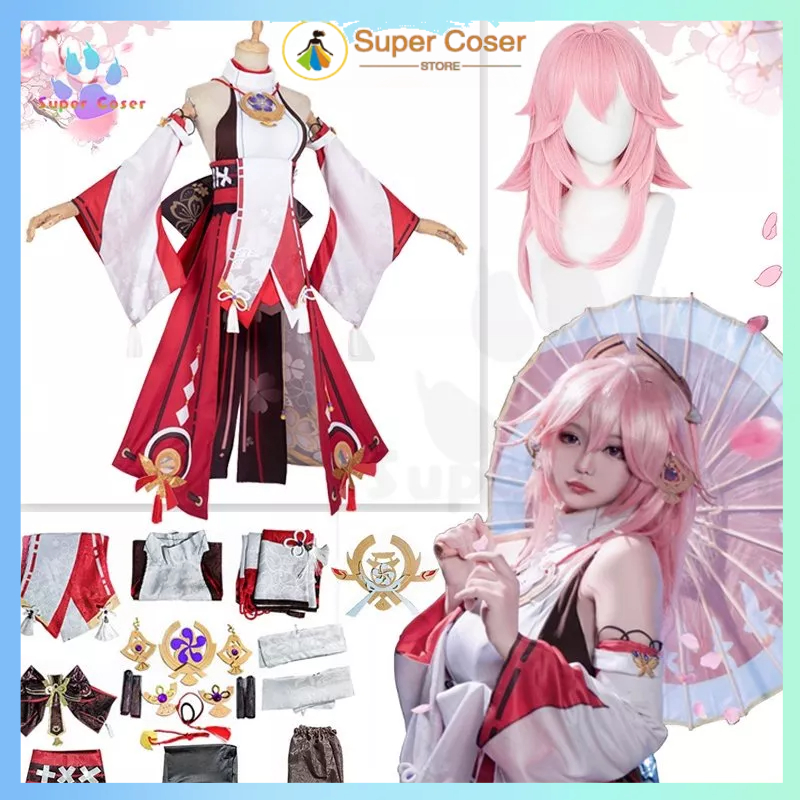 Genshin Impact Yae Miko Cosplay Costume Guuji Yae Cosplay Costume ...