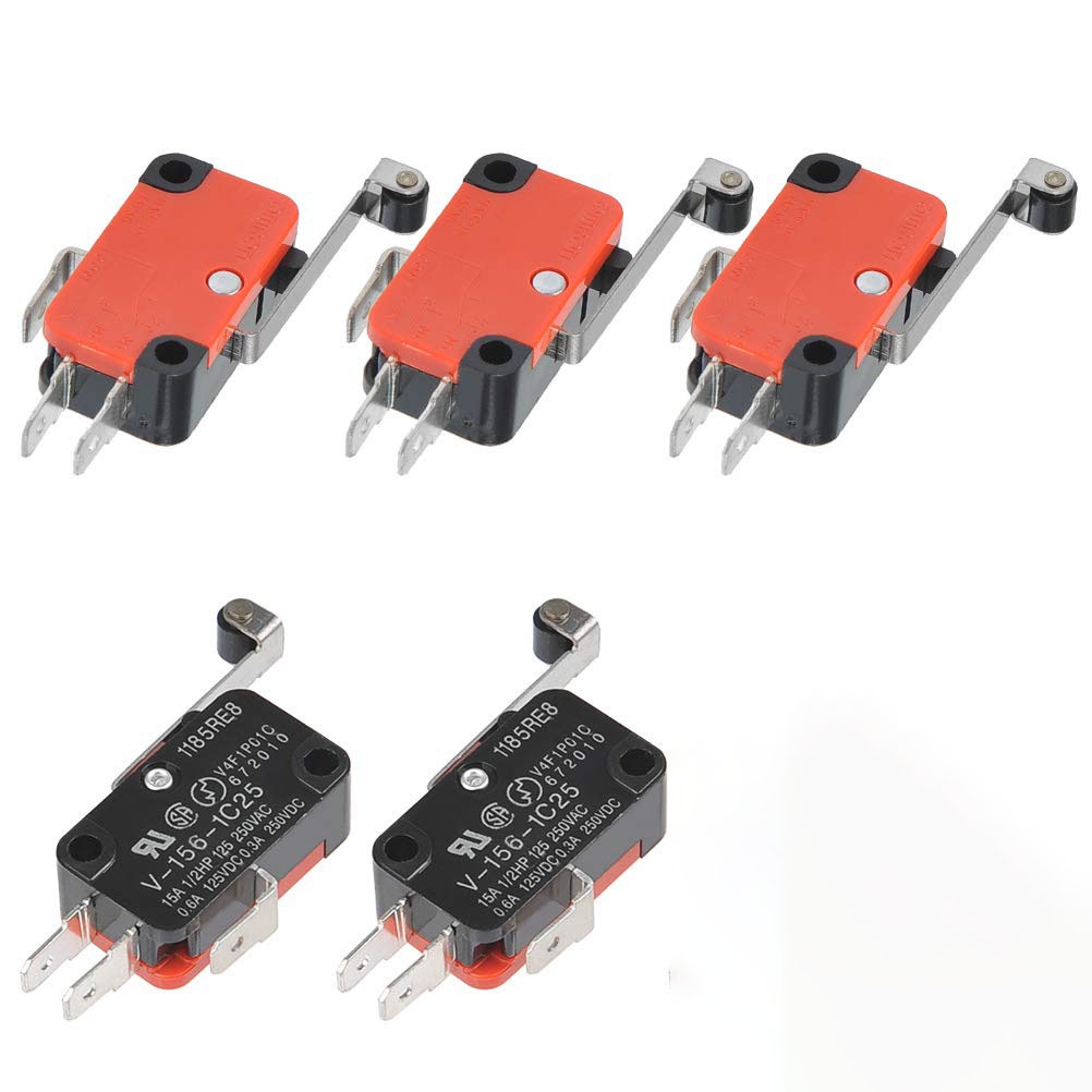 Limit Switch Pack Of 5 Pieces Micro Switches 16A 250V 125V SPST 4.8mm Width - Manila Store