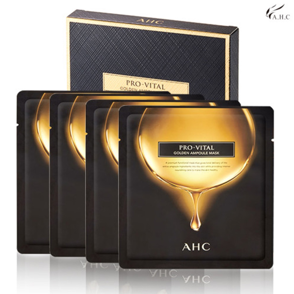 AHC Pro Vital Golden Ampoule Mask 25ml x 4 Sheets / Intense ...