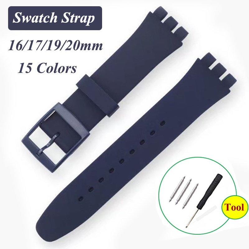 Watch Strap Rubber for Swatch Strap Colorful Silicone Wristband ...