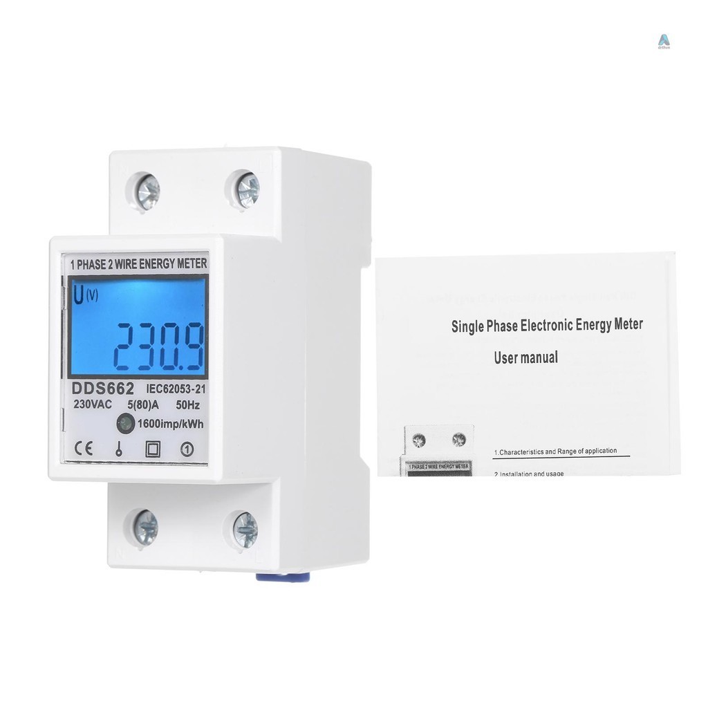 Ac 230V Single Phase Energy Meter With Backlight DDS662 - UniTop