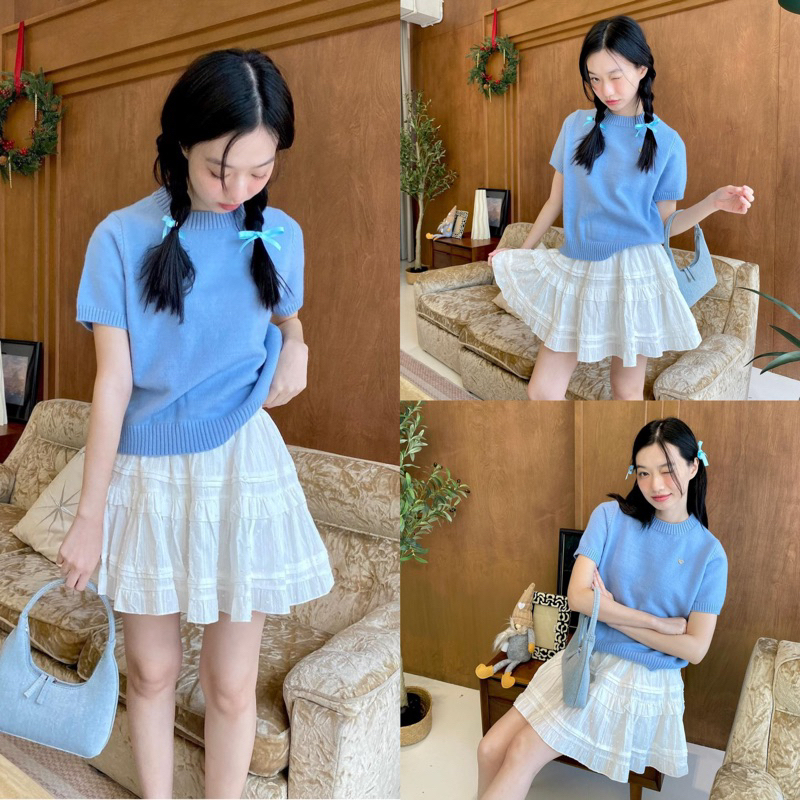 Short skirt with layers of lace spread with lining in CV04 guuclothing ...